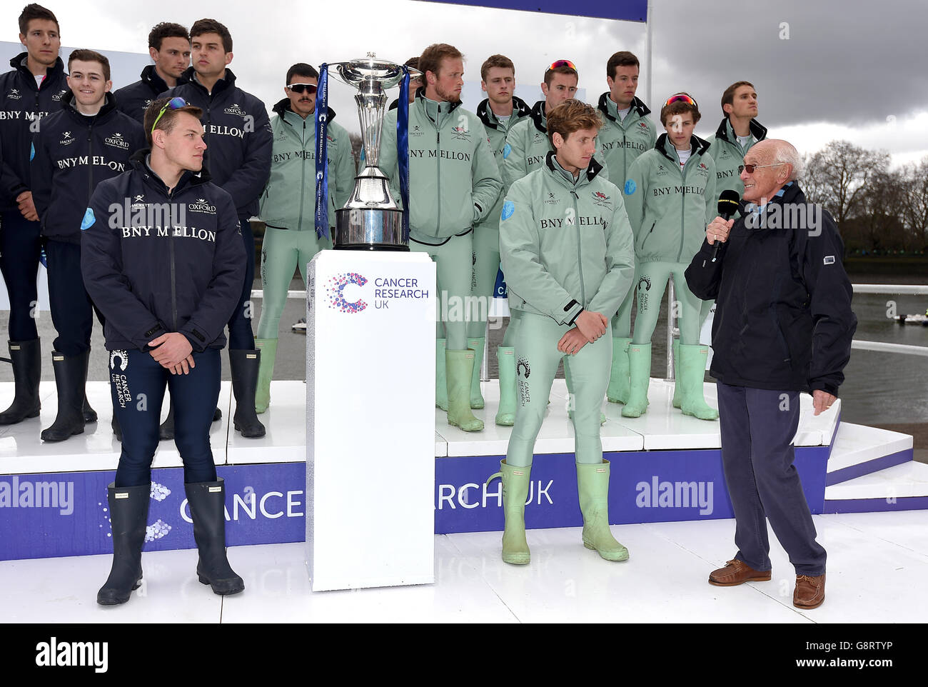 BBC Sport commentator Barry Davies (right) interviews Oxford Men's Blue ...