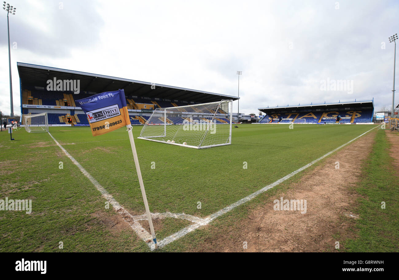 A general view inside the One Call Stadium before the game between ...