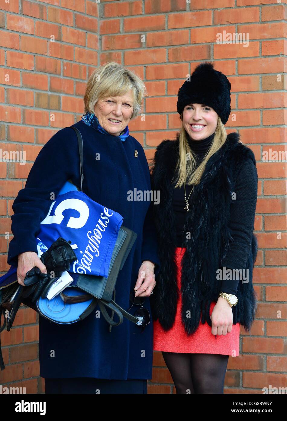 Trainer Jessica Harrington (left) and Jockey Kate Harrington on day two ...