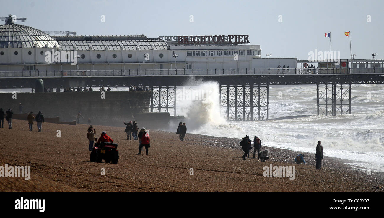 Where storm katie brought high winds and choppy waters hi-res stock ...