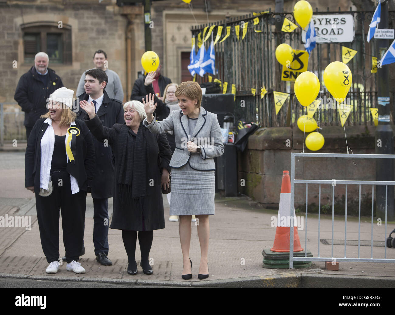 First Minister Nicola Sturgeon (right) with SNP candidates Suzanne ...