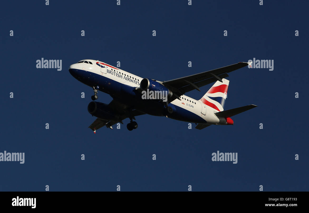 Plane Stock - Heathrow Airport. A British Airways Airbus A319-131 plane ...