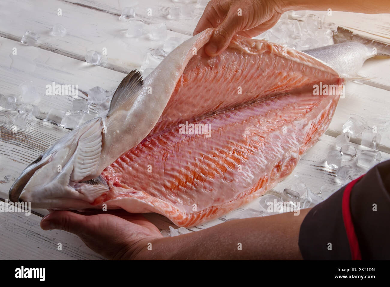 Hand touching fresh white hi-res stock photography and images - Alamy