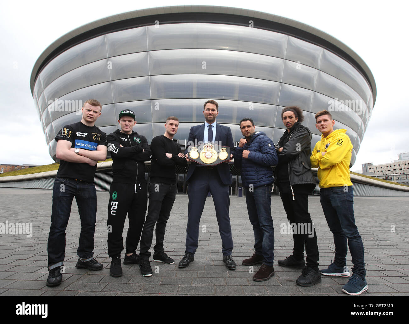 Promoter Eddie Hearn with (from left to right) Charlie Flynn, Willie ...