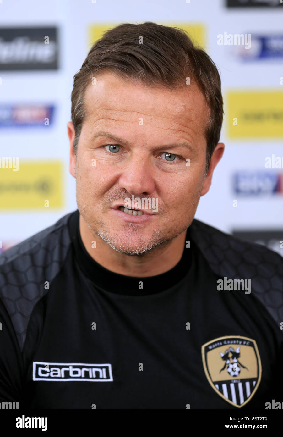 Notts county manager mark cooper press conference meadow lane hi-res ...