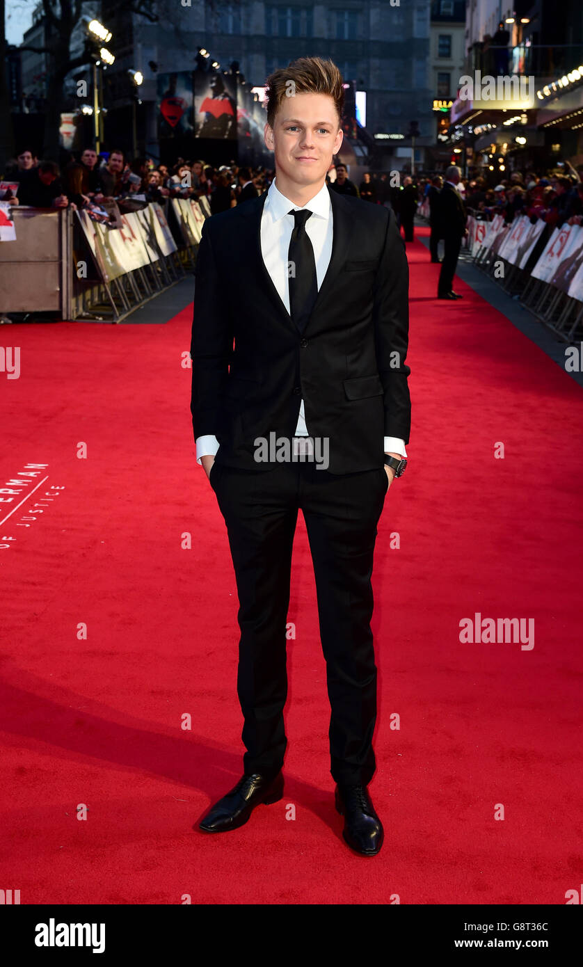 Caspar Lee attending the Batman v Superman: Dawn Of Justice European ...
