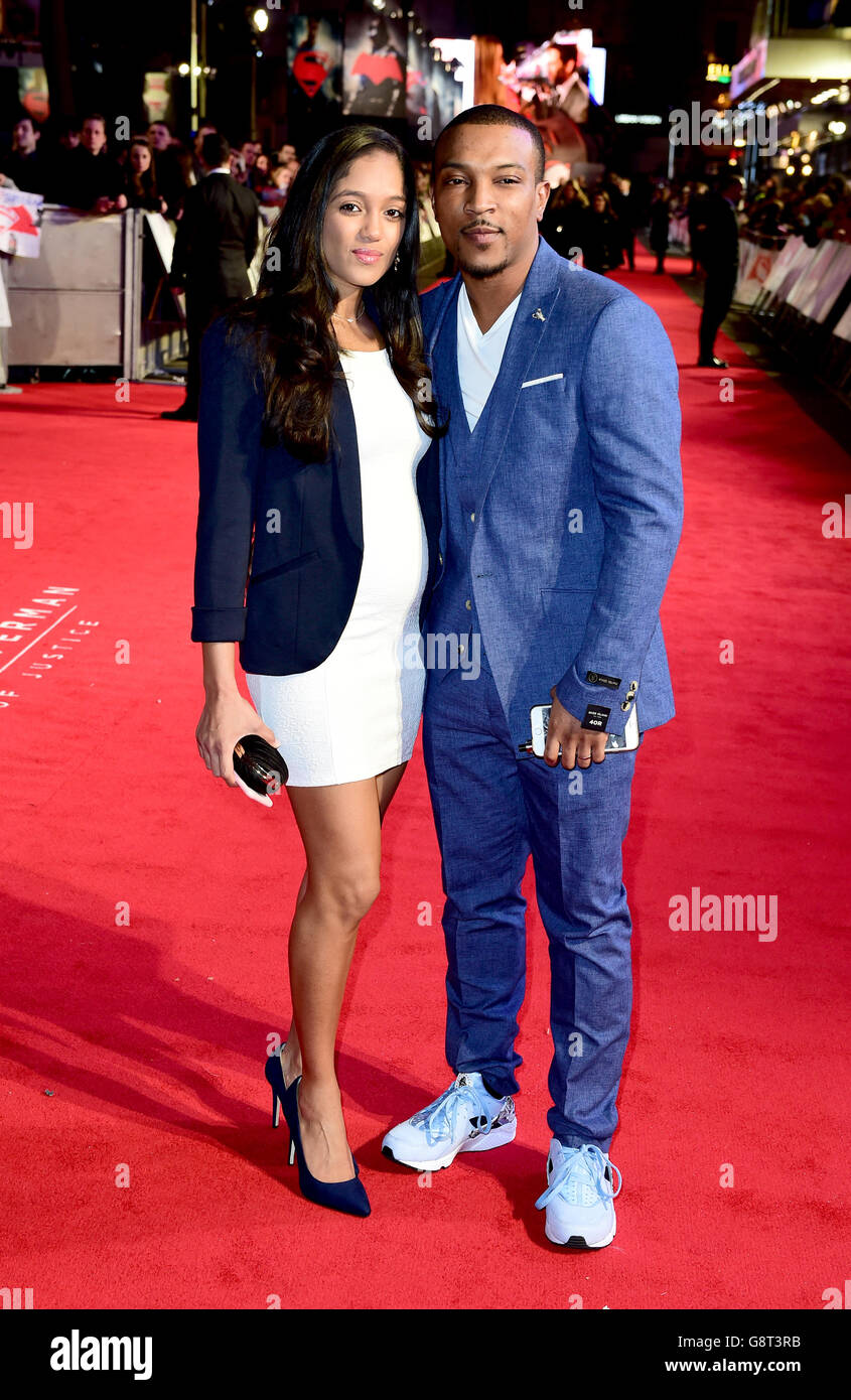 Ashley walters wife danielle isaie attending the batman superman hi-res ...