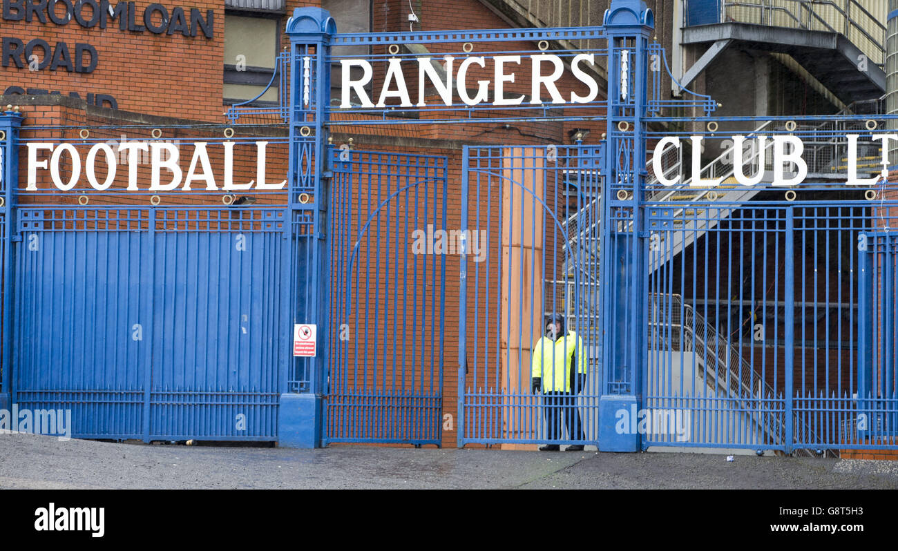 A general view of the Ibrox gates ahead of the Ladbrokes Scottish ...