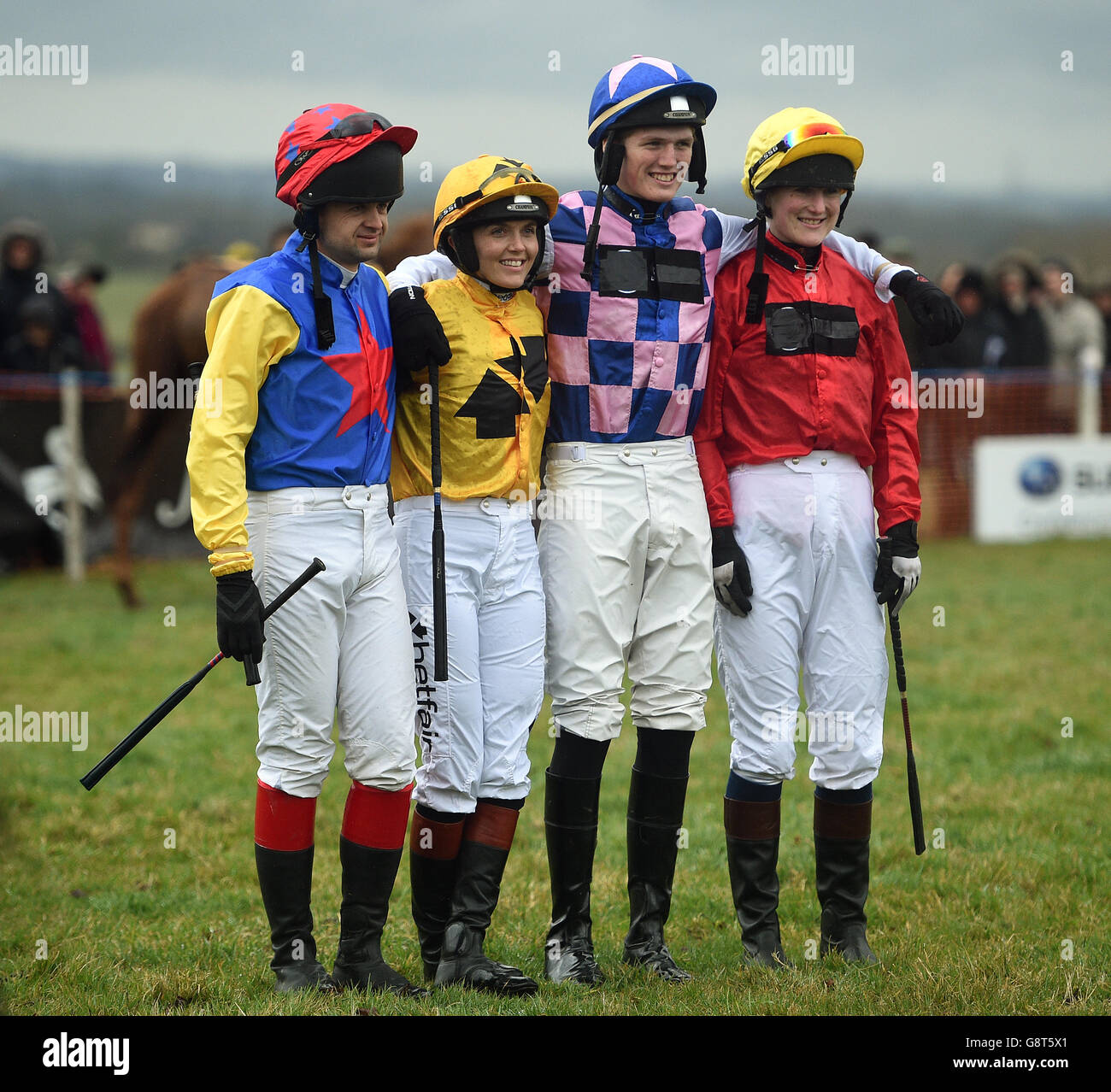 Victoria Pendleton (2nd left) poses for a photograph with fellow ...