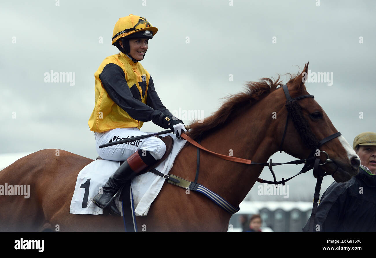 Victoria Pendleton is lead down to the start on According to Sarah ...