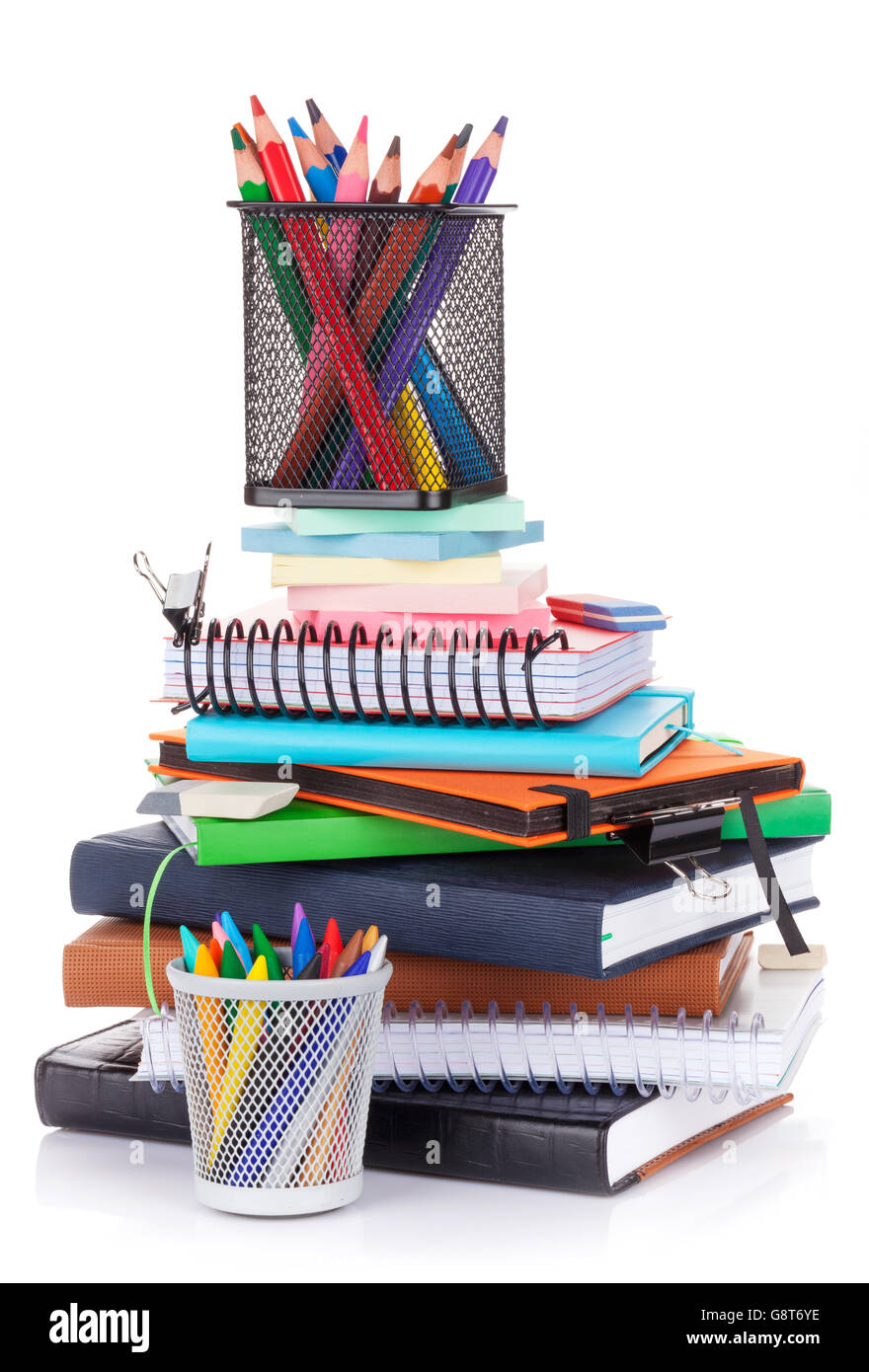 School and office supplies. Isolated on white background Stock Photo ...