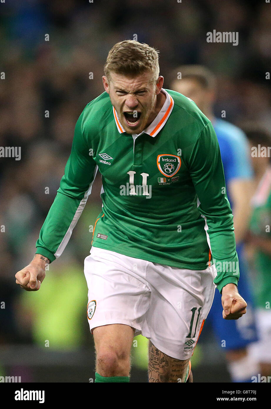 Republic irelands james mcclean celebrates hi-res stock photography and ...