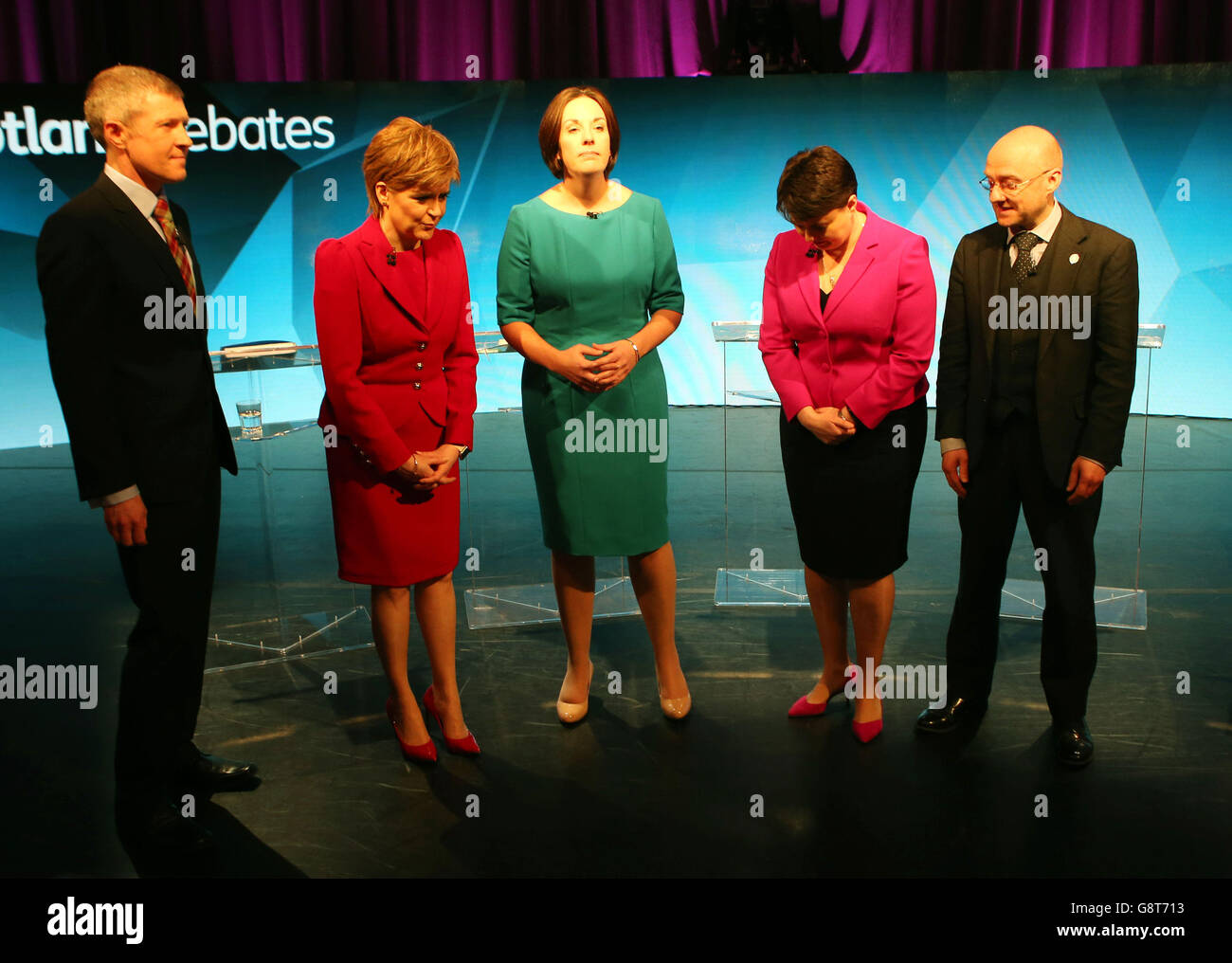(left to right) Scottish Liberal Democrat leader Willie Rennie, First ...