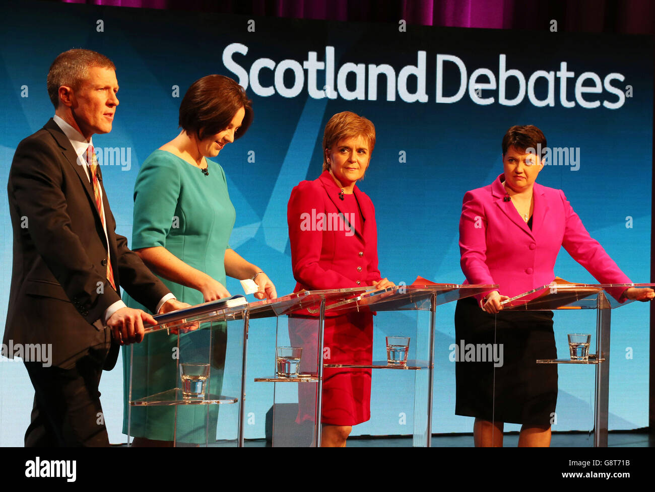 (left to right) Scottish Liberal Democrat leader Willie Rennie ...