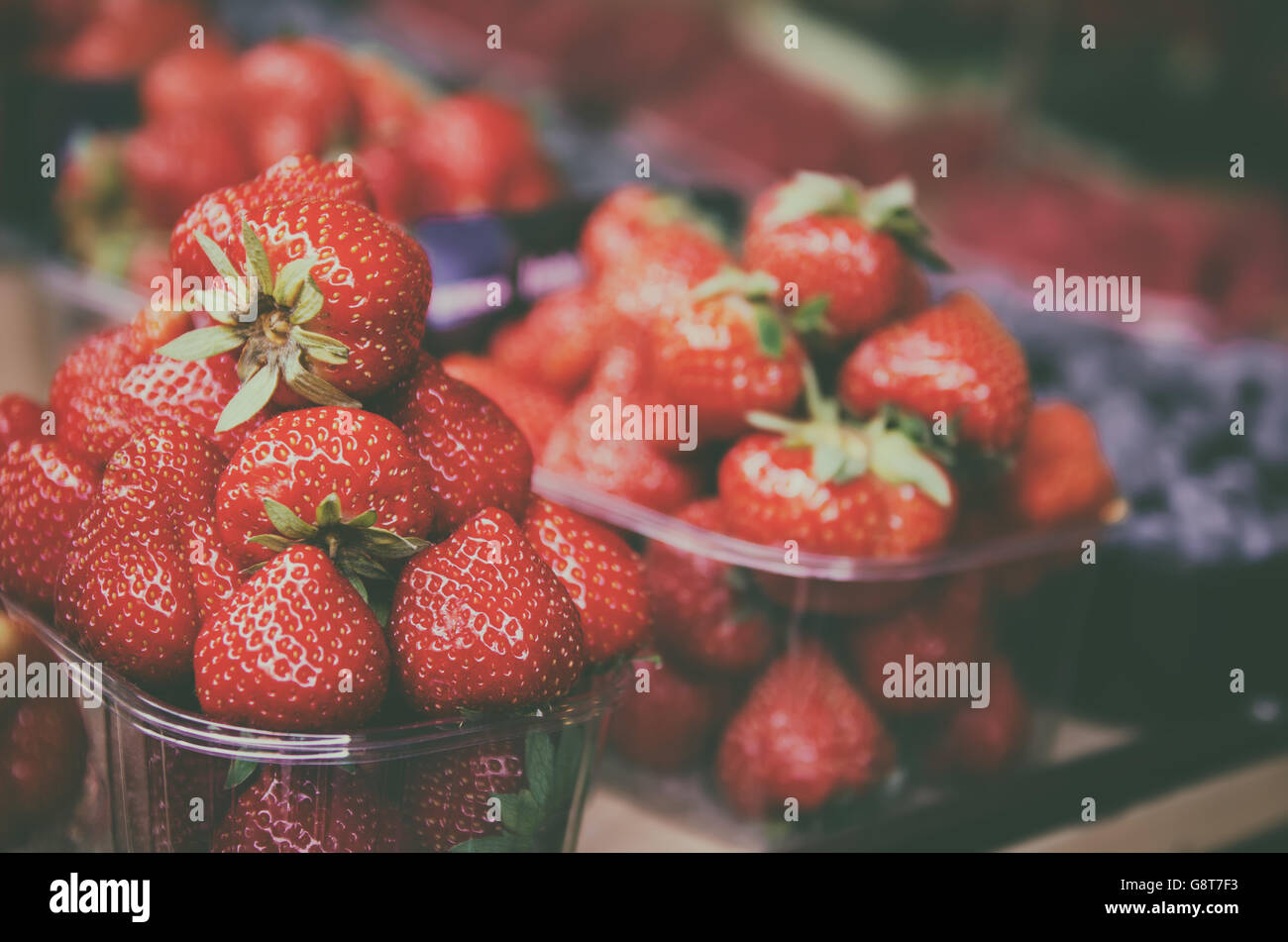 Strawberry at market Stock Photo - Alamy