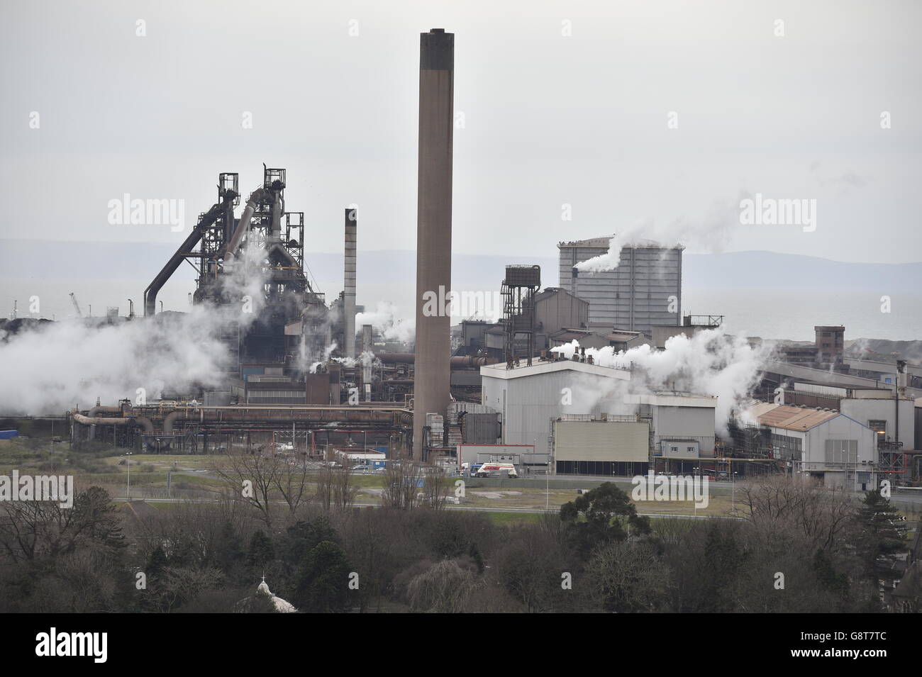 The UK's largest steel works in Port Talbot, South Wales, which Indian ...