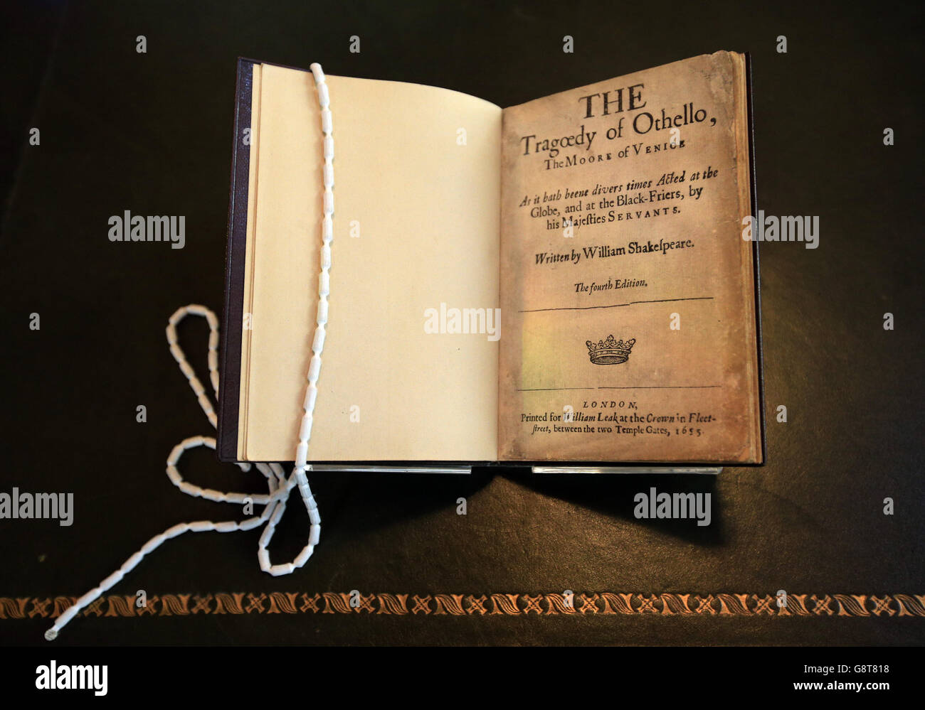 A quarto of William Shakespeare's play 'Othello' published in 1655 on ...