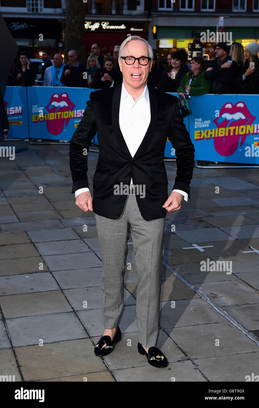 Tommy hilfiger arriving for the opening night gala for exhibitionism hi ...
