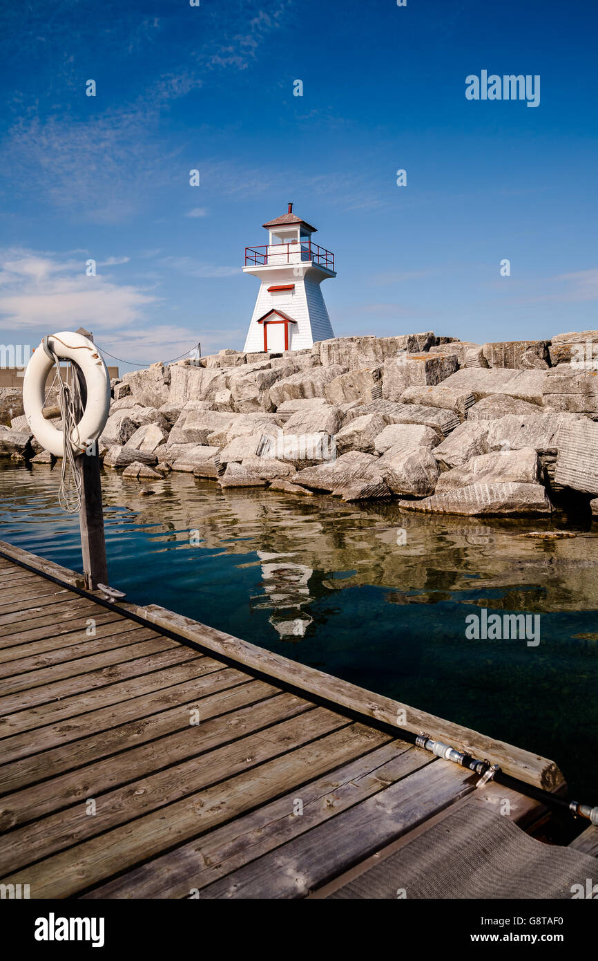 Lighthouse on georgian bay on the bruce peninsula hi-res stock ...
