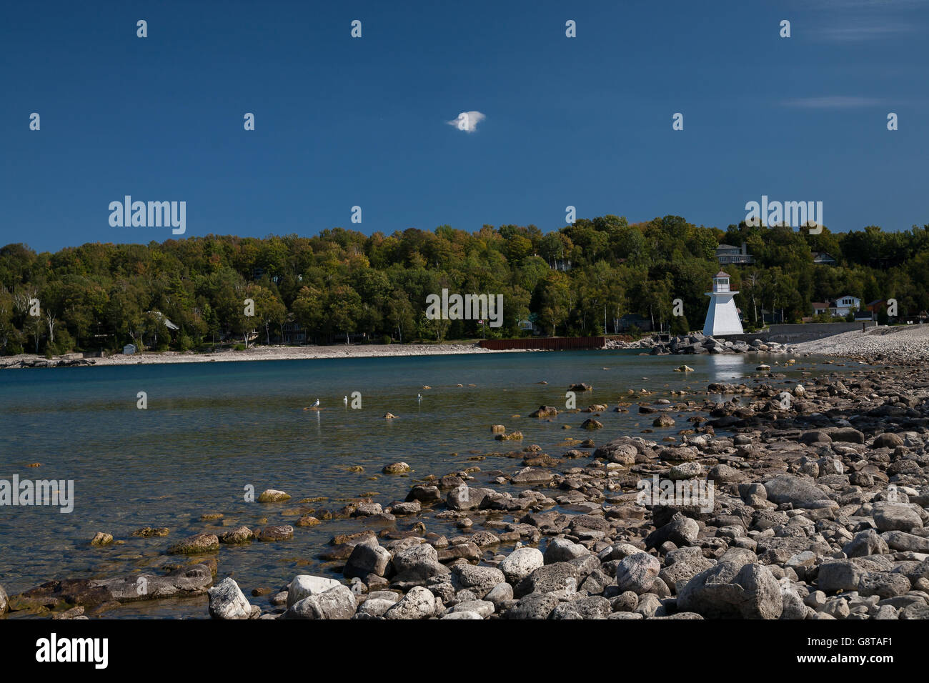 Lighthouse on georgian bay on the bruce peninsula hi-res stock ...