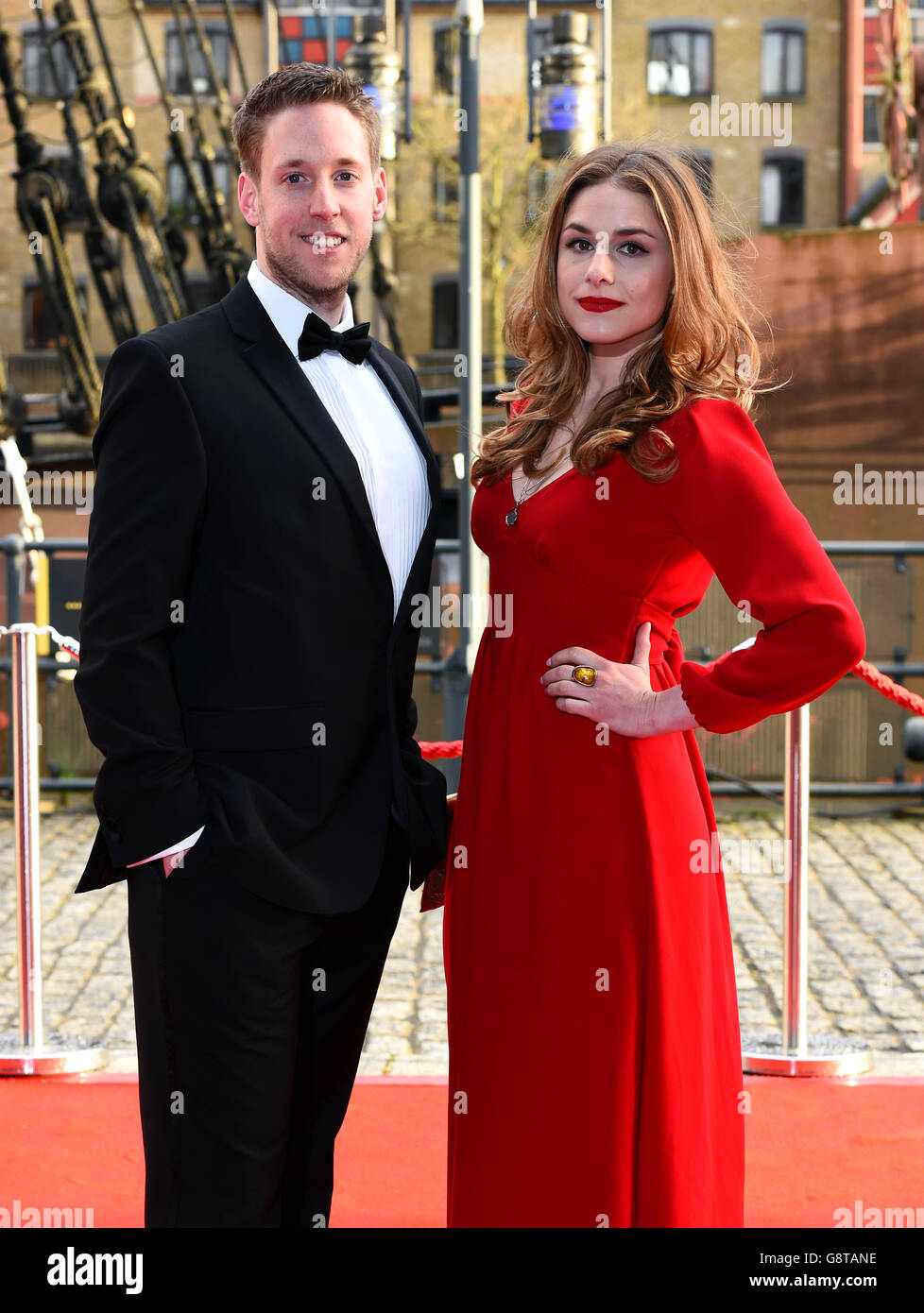 Alix Wilton Regan (right) and Jay Britton attending the British Academy ...