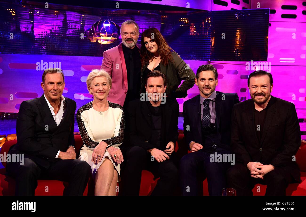 (back row) Host Graham Norton and Meghan Trainor with (front row left ...