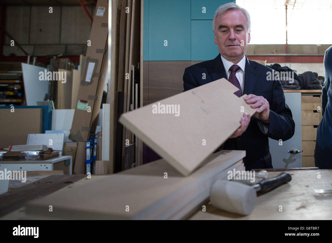 John mcdonnell visit building bloqs hi-res stock photography and images ...