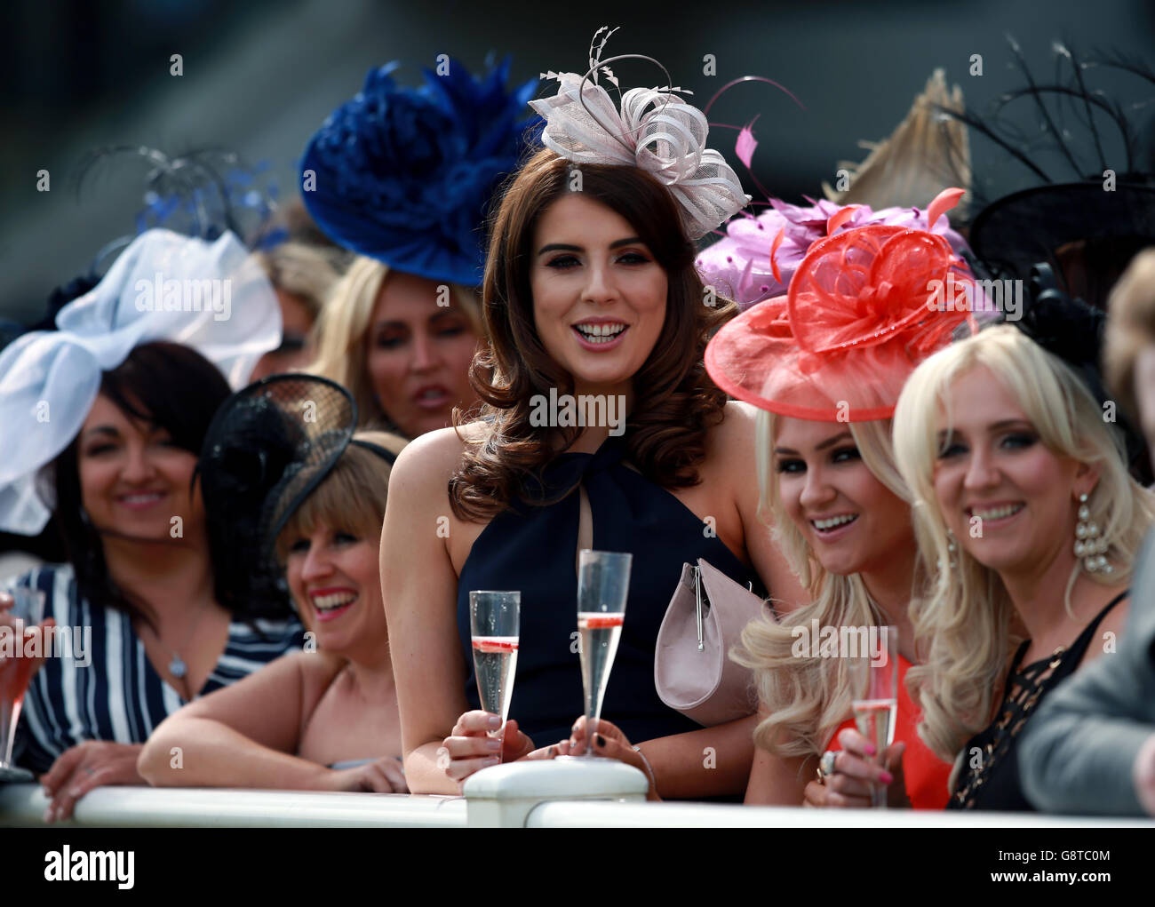 Female racegoers trackside during Ladies Day of the Crabbie's Grand ...