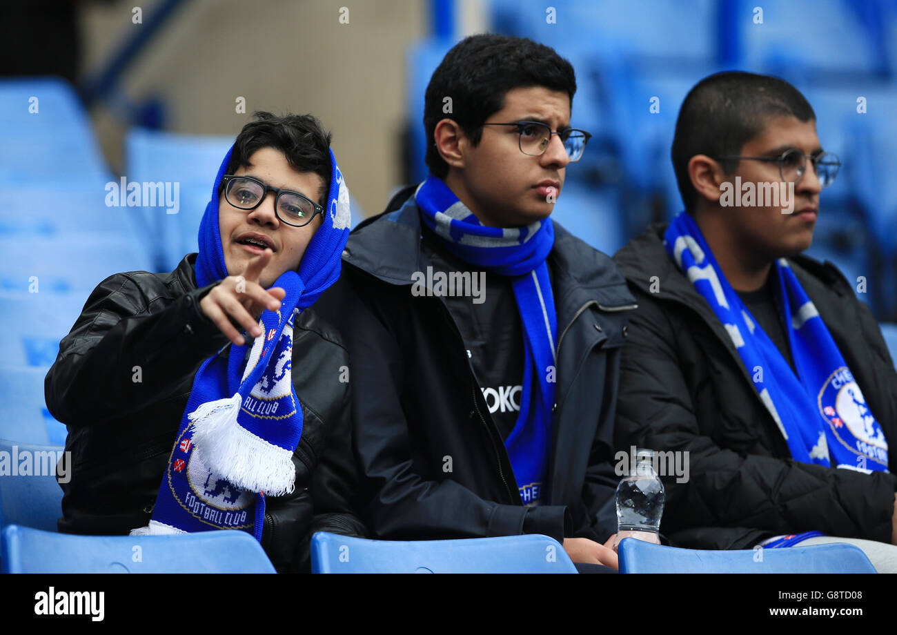 Chelsea fans in the stands before the Barclays Premier League match at ...