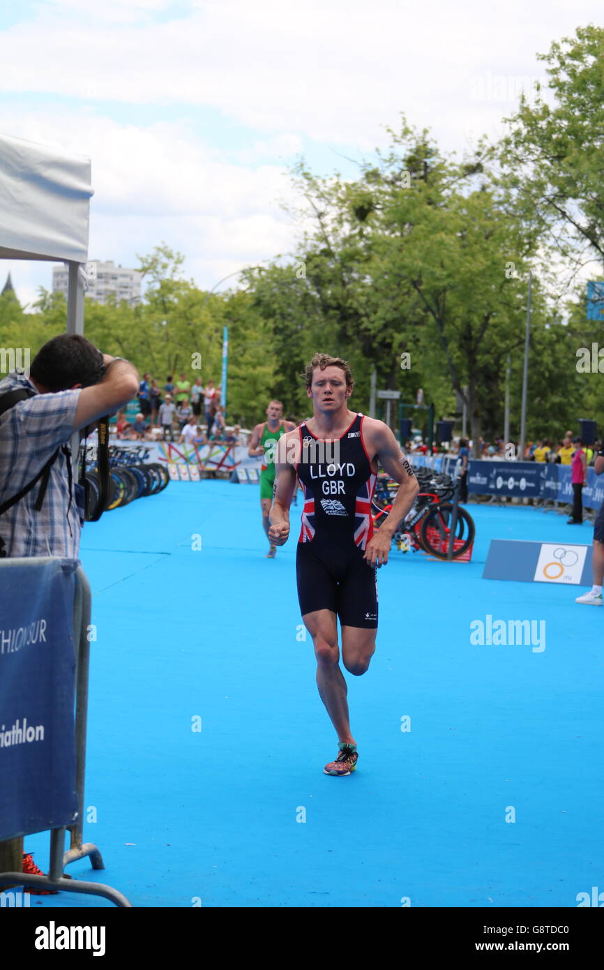 Liam Lloyd, Team GB international triathlete, at ETU Sprint ...