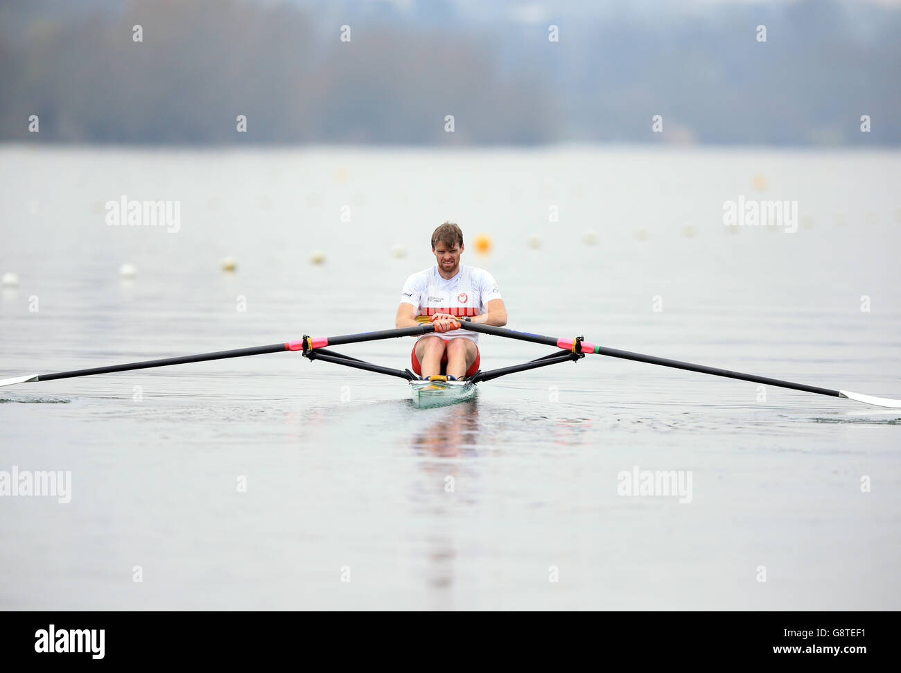 Alan Campbell after winning the Men's M1x A Final during the British ...