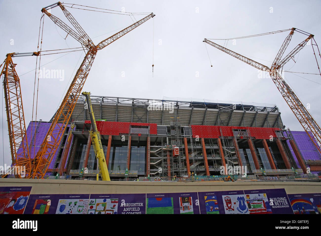 Liverpool Main Stand Development - Anfield Stock Photo - Alamy