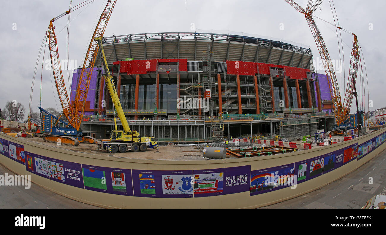 Liverpool Main Stand Development - Anfield Stock Photo - Alamy