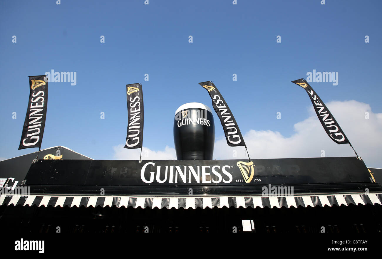 Guinness signage and branding during St Patrick's Thursday at the 2016 ...