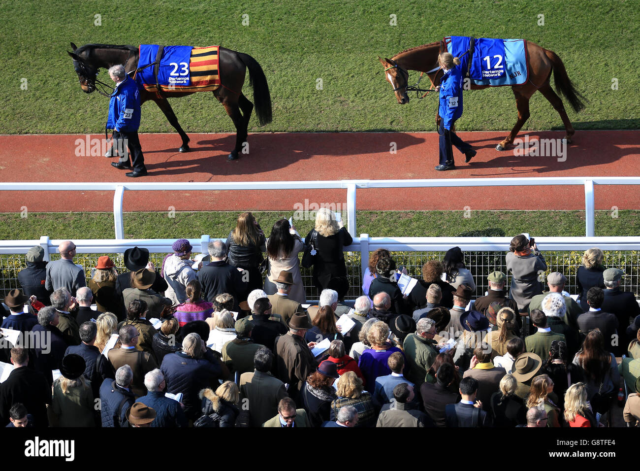 General view of the crowd in the during the racing hi-res stock ...