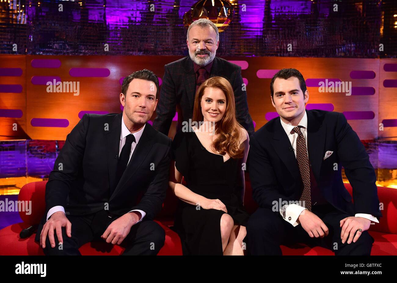 Presenter graham norton with left to right ben affleck hi-res stock ...