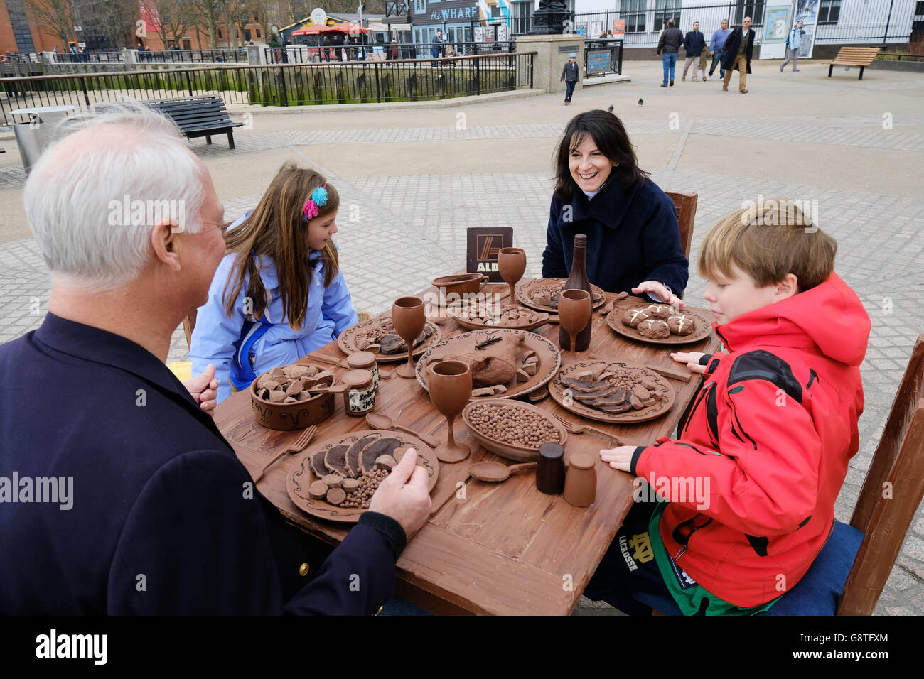 EDITORIAL USE ONLY Joanne Johnson, Edward Reilly and twins Elle and ...