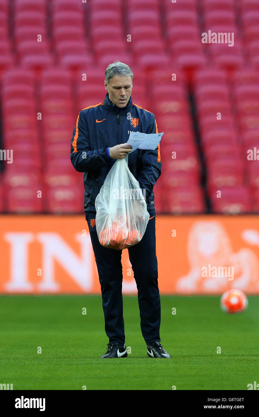 The Netherlands coach Marco Van Basten during a training session at ...