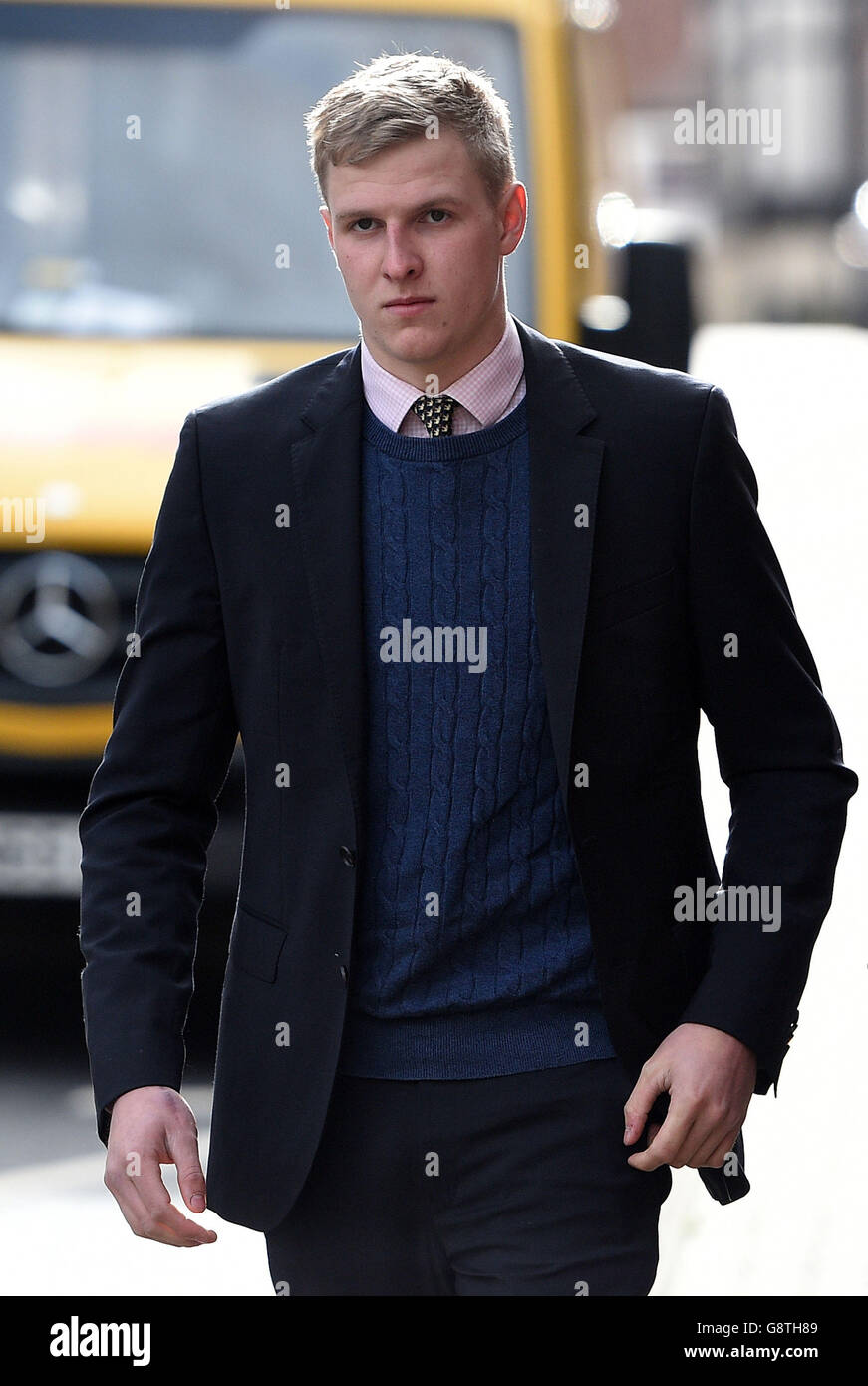 Thady Duff, 22, arrives at Gloucester Crown Court where he is on trial ...
