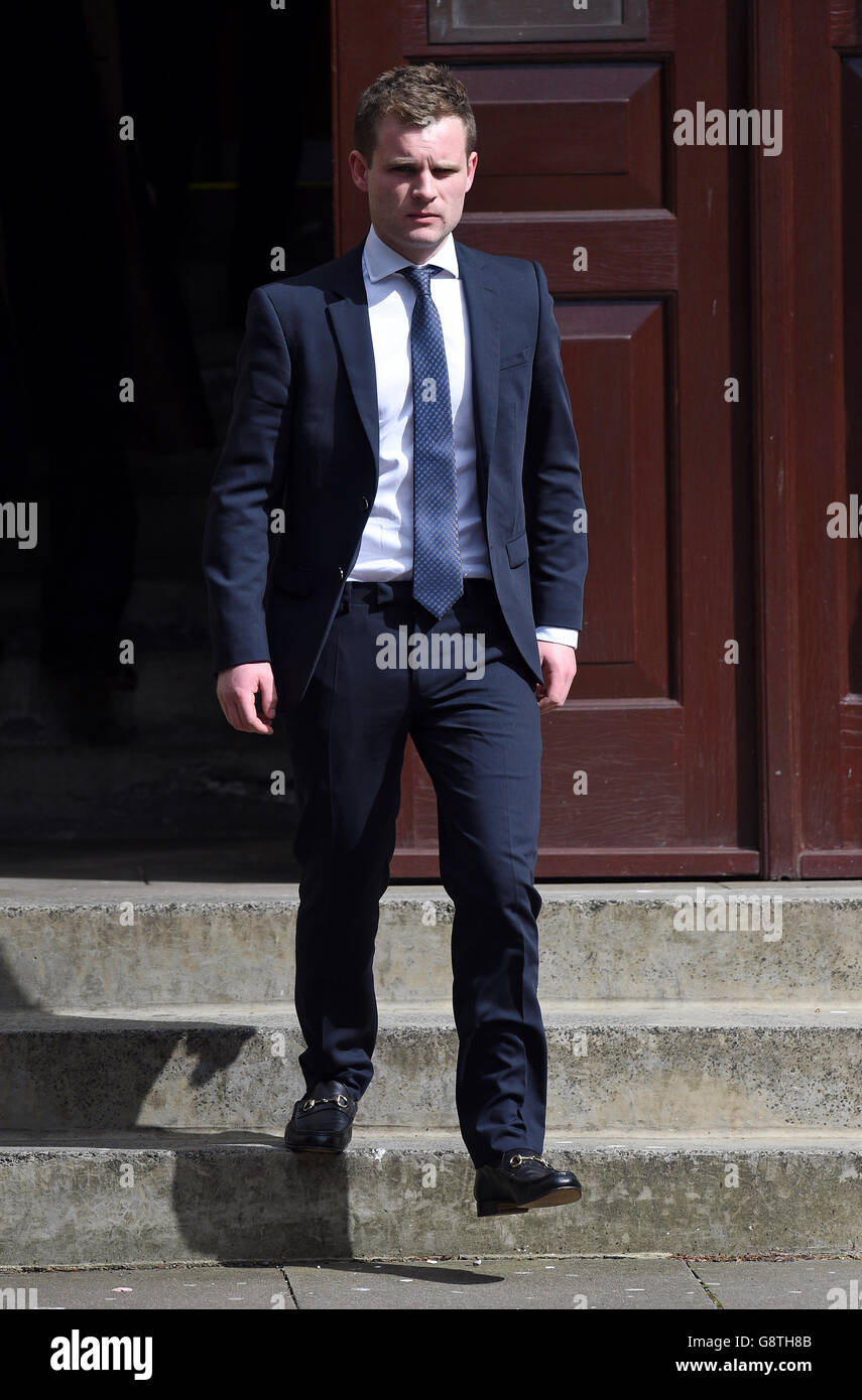 Patrick Foster, 22, leaves Gloucester Crown Court where he is on trial ...