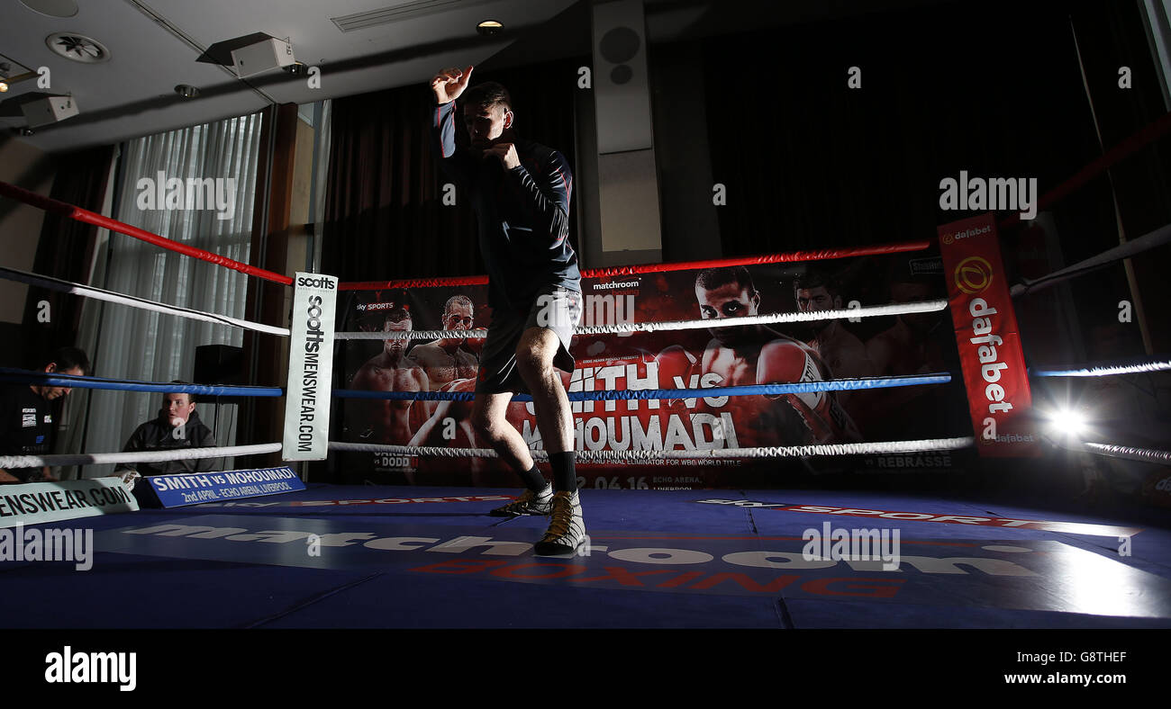 Callum Smith during a work out at the Hilton Hotel, Liverpool. PRESS ...