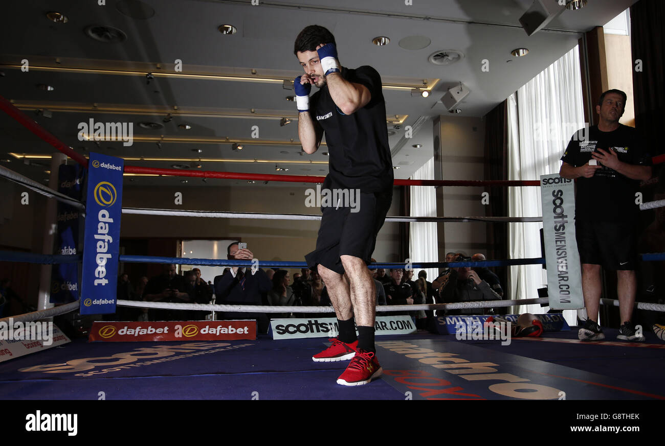 Stephen Smith during a work out at the Hilton Hotel, Liverpool. PRESS ...