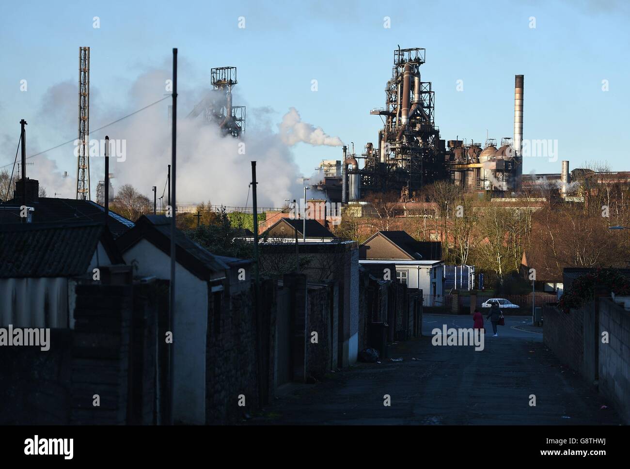 The UK's largest steel works in Port Talbot, South Wales, which Indian ...