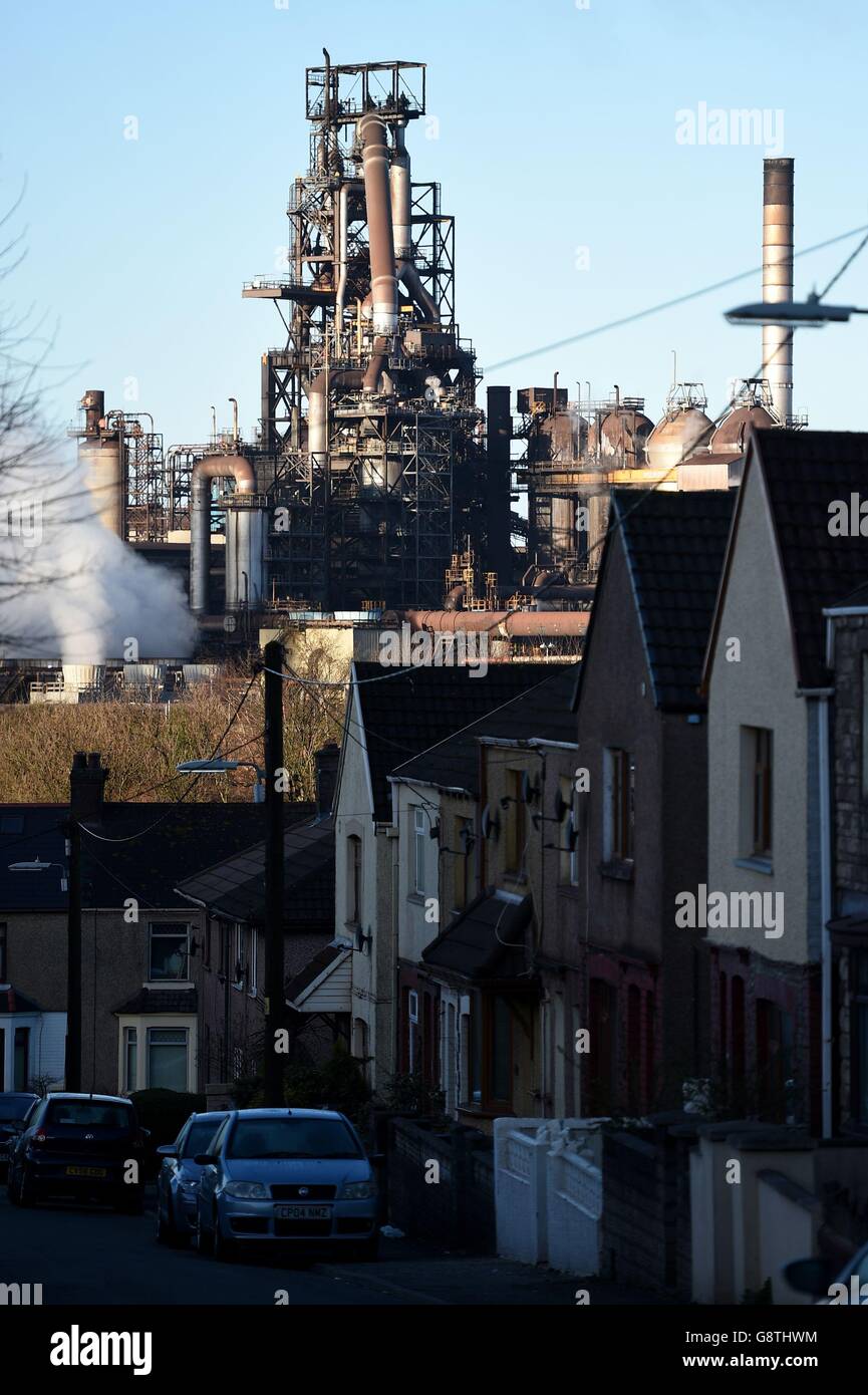 The uks largest steel works in port talbot hi-res stock photography and ...
