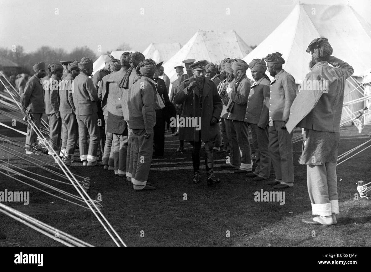 King George V - Injured Soldiers - New Forest Stock Photo - Alamy
