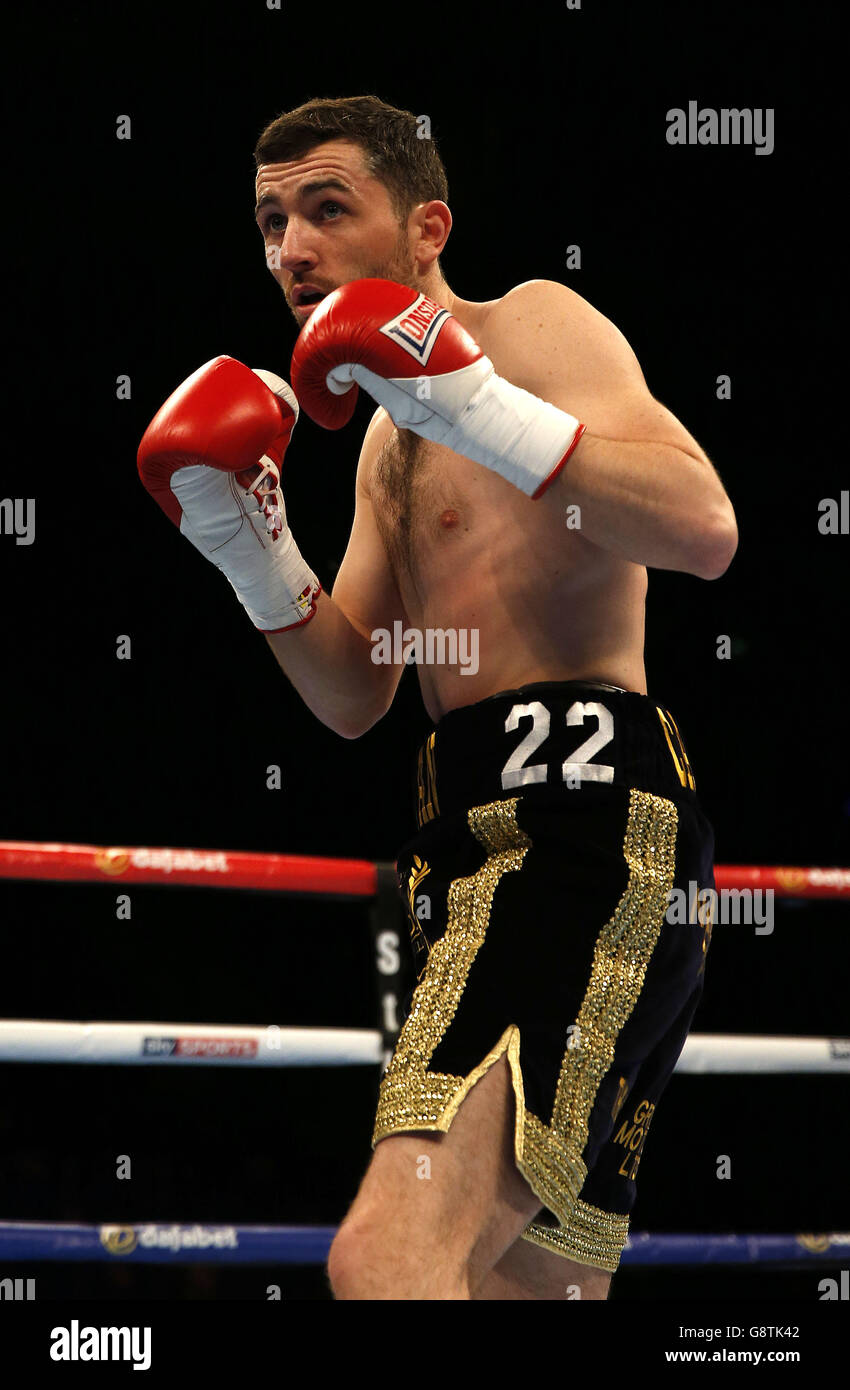 Ged Carroll during his Super-Lightweight bout against Youssef Al Hamidi at the Echo Arena ...