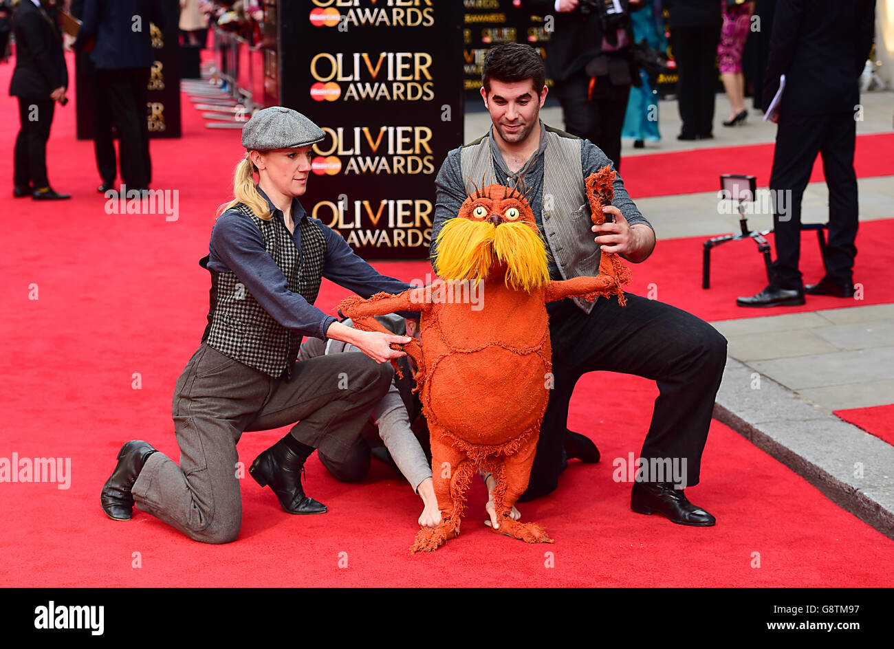 The Lorax attending the Olivier Awards 2016 held at The Royal Opera ...