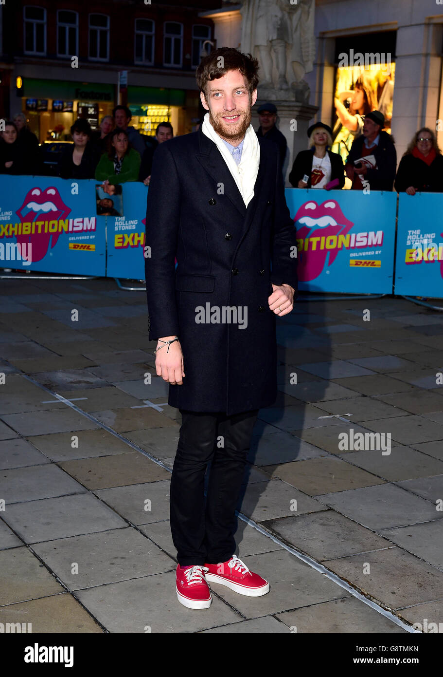 James jagger arriving for the opening night gala for exhibitionism hi ...