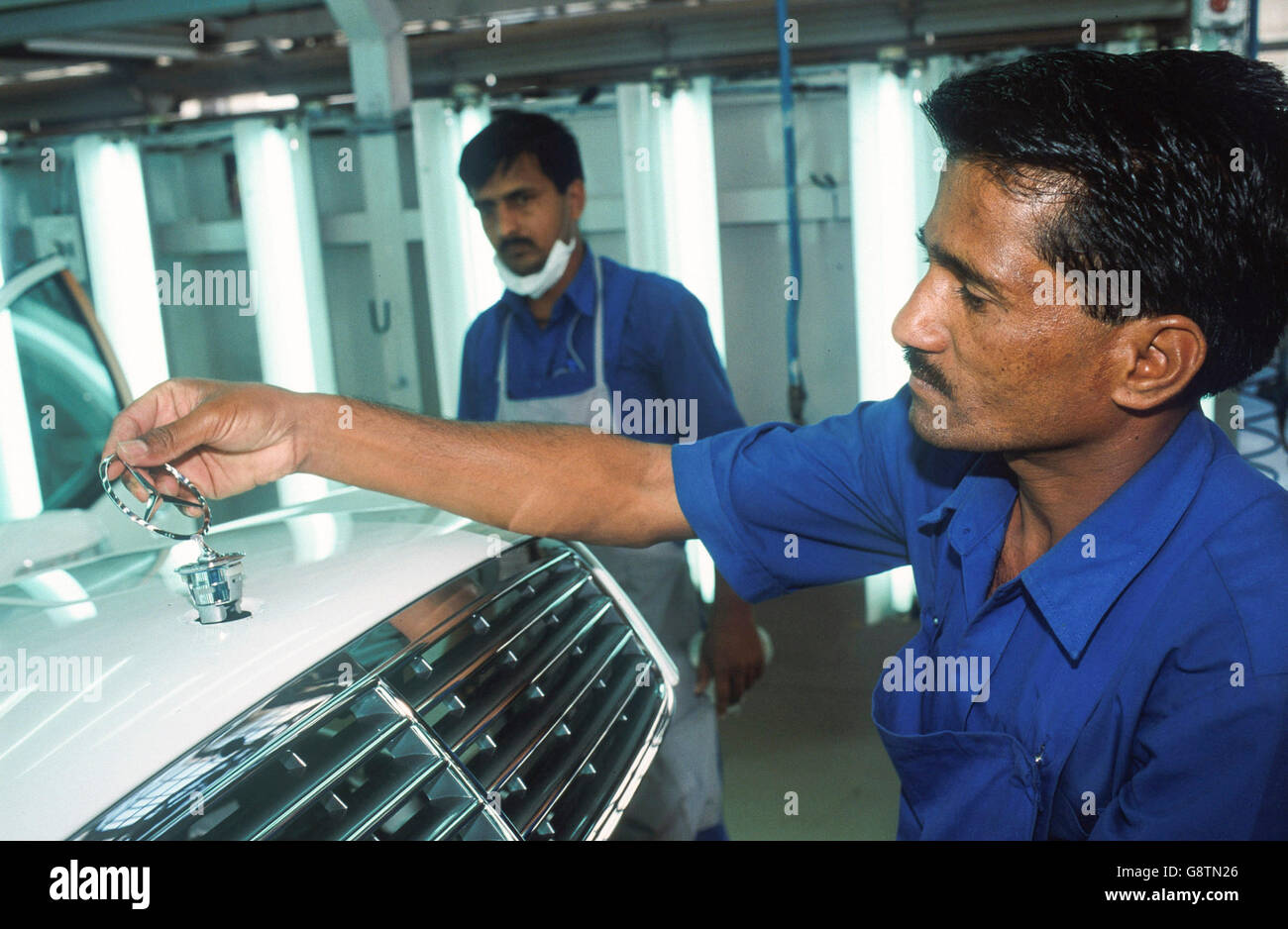 INDIA Maharashtra Pune, Daimler Chrysler Factory, assembly line for ...