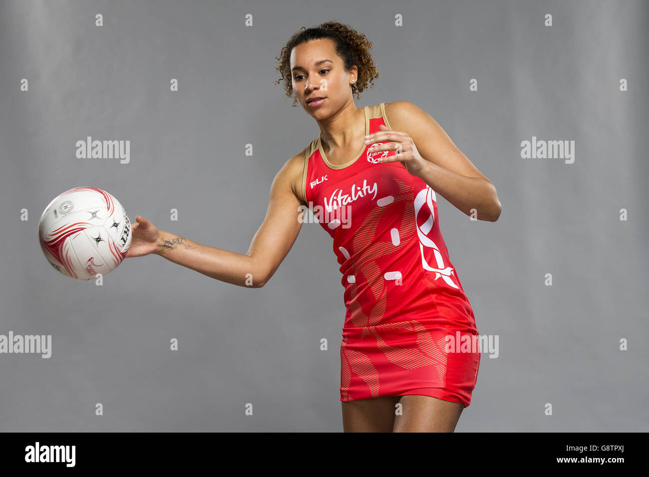 England Netball Squad Photoshoot - Loughborough University Stock Photo ...